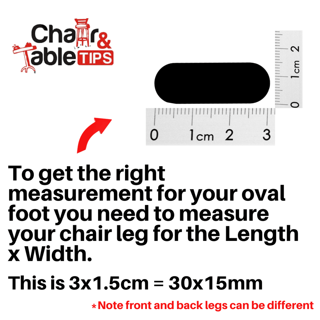 Oval Hybrid Silicone Protection Chair Tips | Chair Tips Australia
