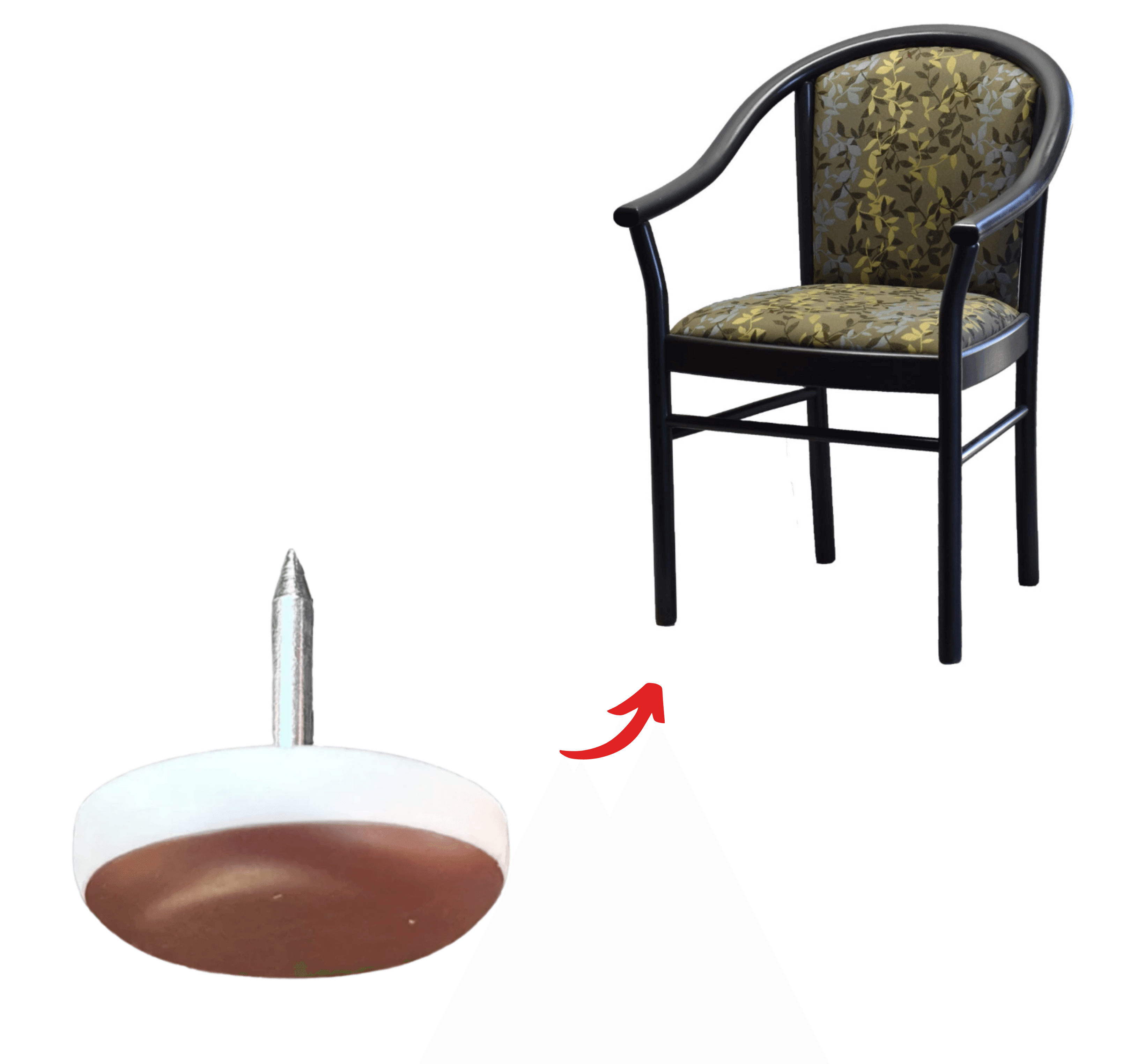 Easy Slide Tack-In Gecko Tip Chair Tip - Floor Protection - Chair T...