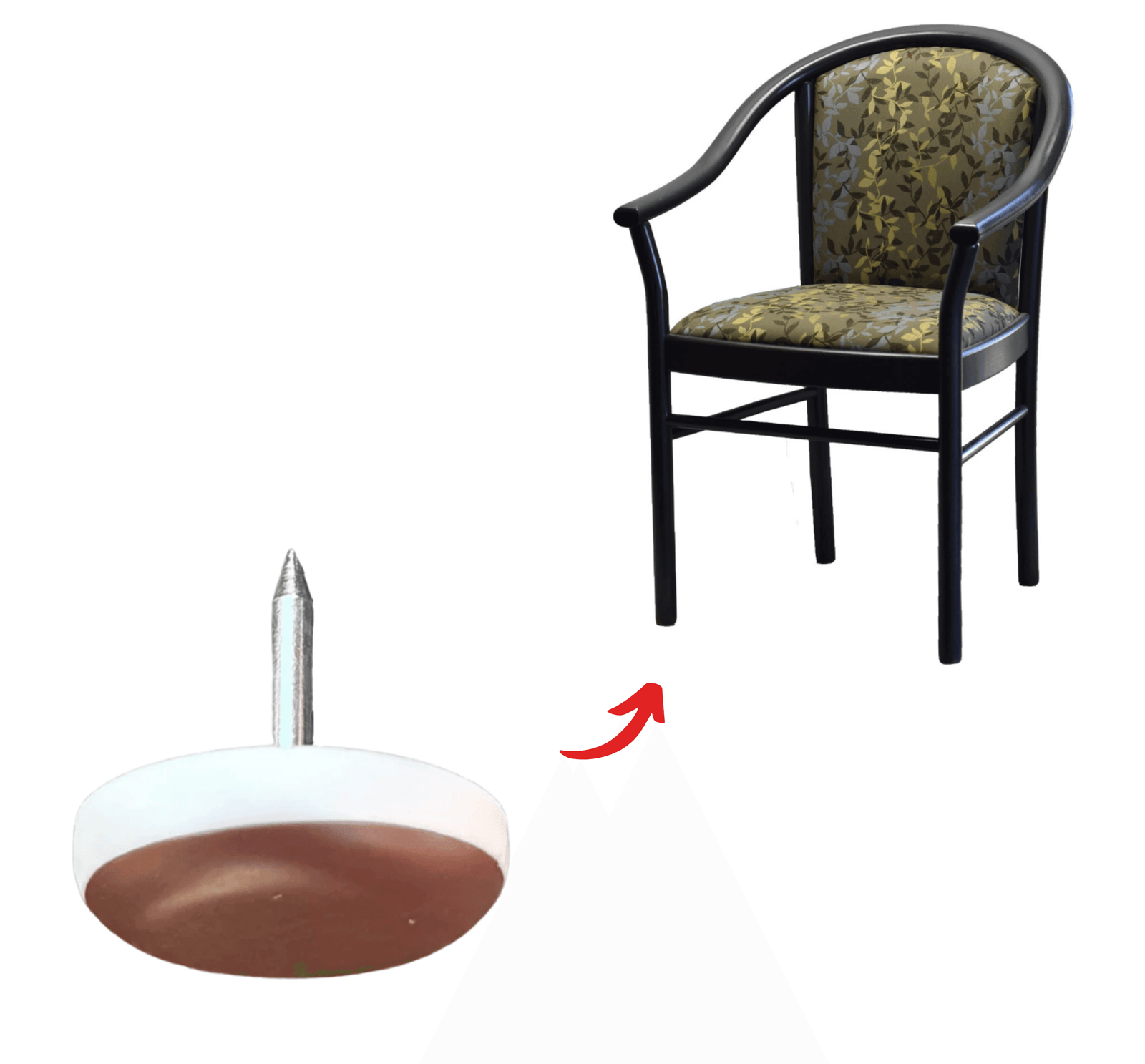 Easy Slide Tack-In Gecko Tip Chair Tip - Floor Protection - Chair T...